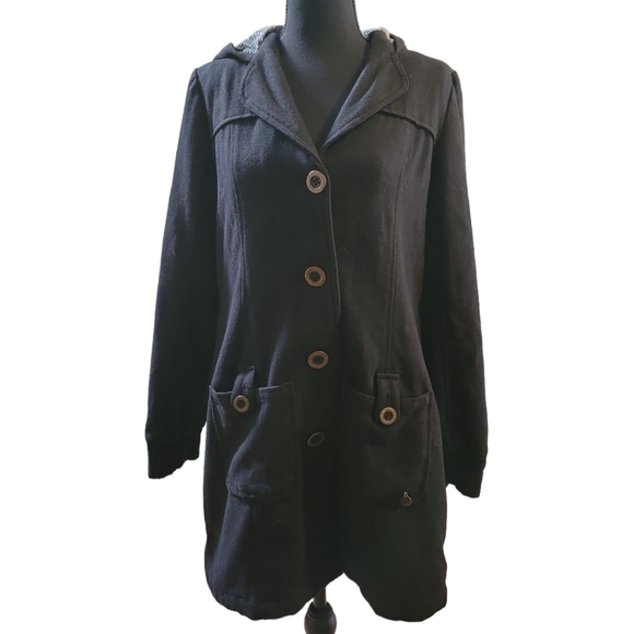 Roxy | Jackets & Coats | Roxy Heavy Wool Trench Coat 9s Chic Black ...